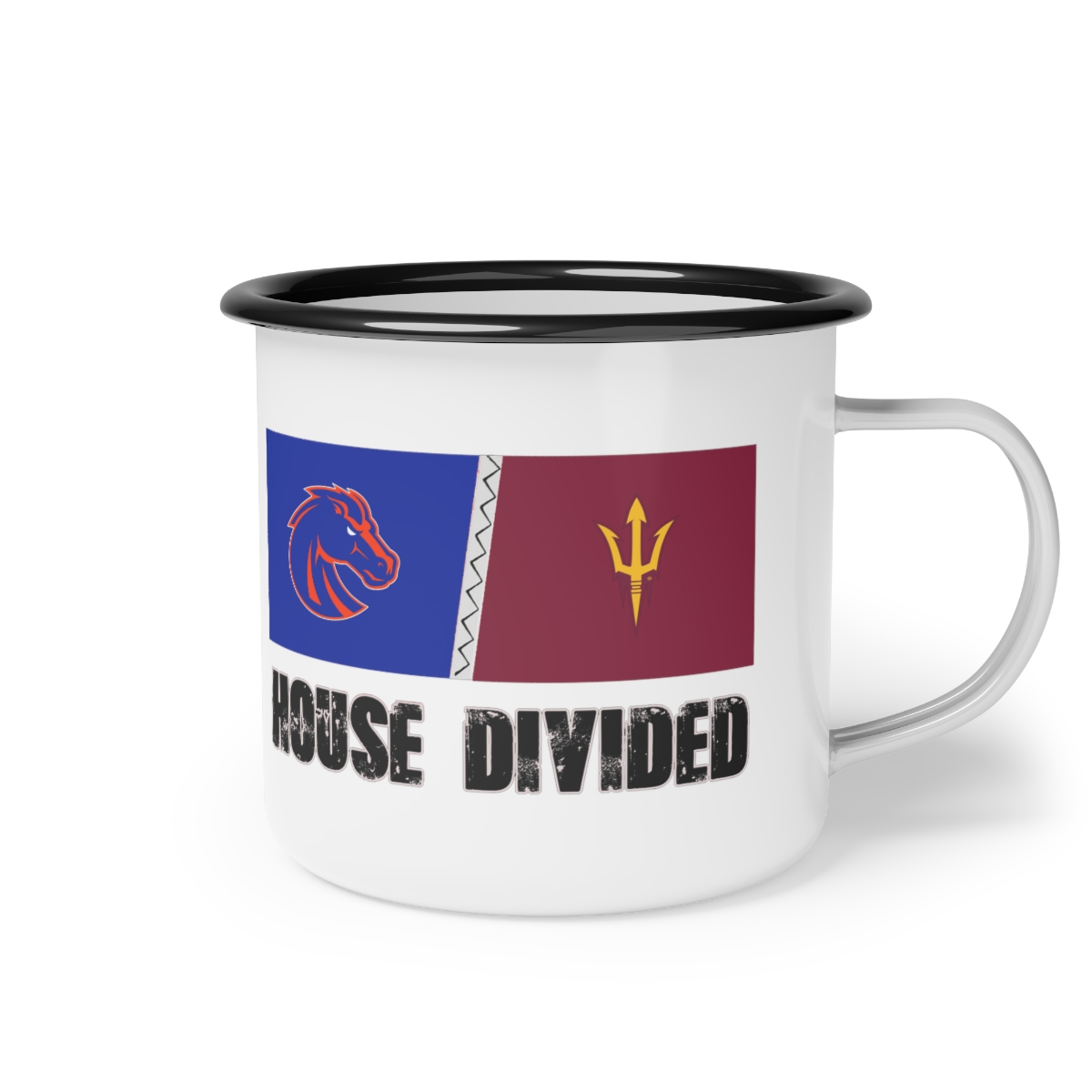 House Divided Custom Enamel Camp Mug - Custom House Divided